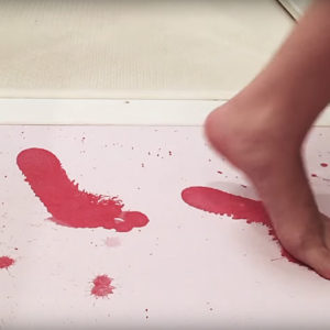 Creepy Bloody Bath Color Changing Bath Mat