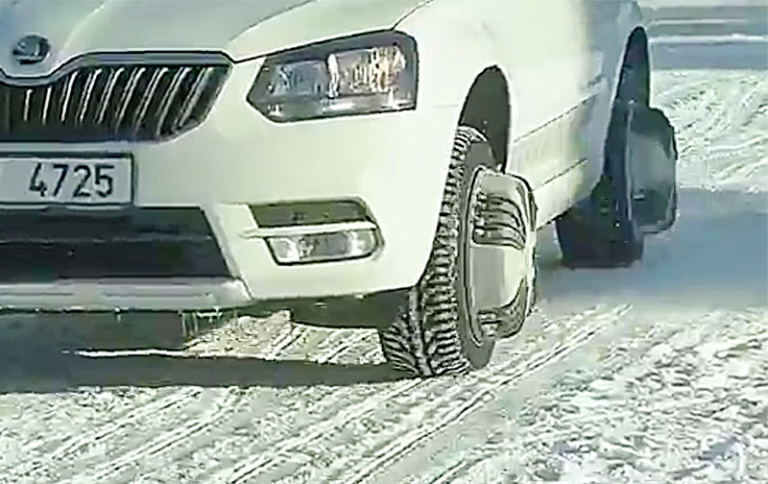 Automatic snow chains: Cars have instant tire grip and traction