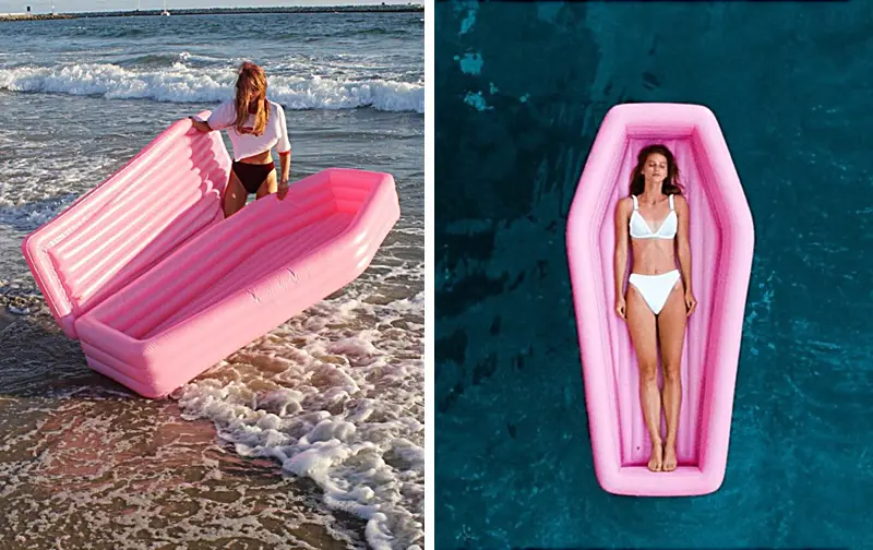Coffin Pool Float For This Summer | Adorable Pink Color - TheSuperBOO!