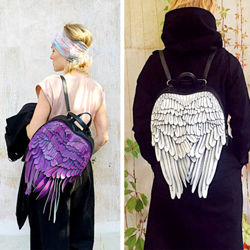 Cool Backpacks With Wings | Angel Wing Leather Backpack