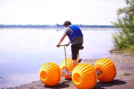 All water bike: A bicycle-like watercraft for Joyful cycling in water