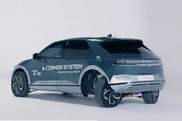 This car can move sideways like a crab with an e-corner technology