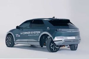 This car can move sideways like a crab with an e-corner technology