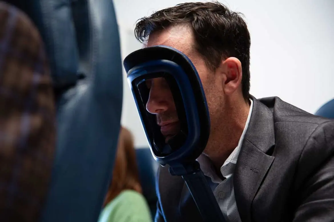 The TruRest travel sleeping aid gives the best way to sleep on a plane ...