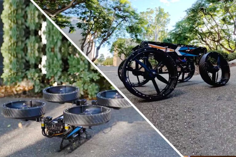 M4 is a real-life Transformer robot that can roll, fly, stand, walk ...