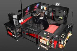 This ultimate gaming bed turns your small bedroom into a gamer's haven