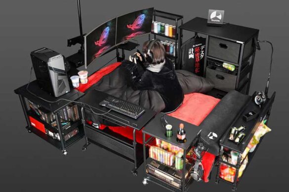 This ultimate gaming bed turns your small bedroom into a gamer's haven