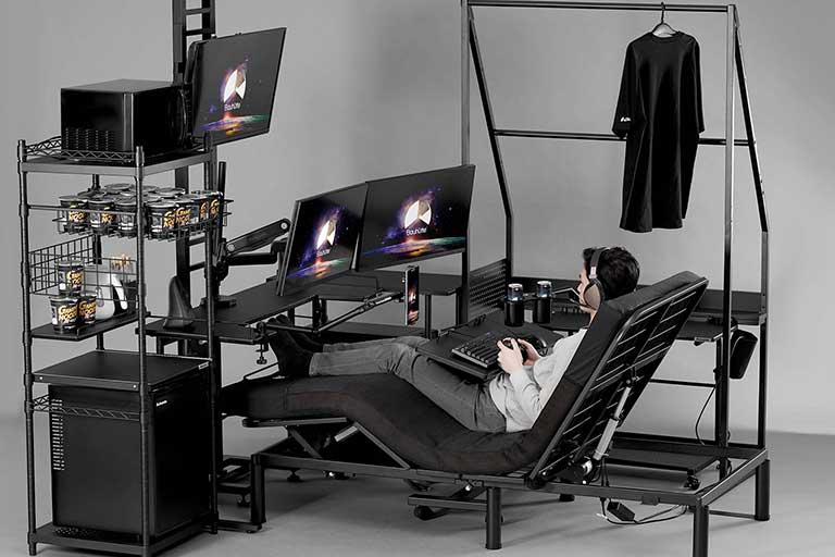 This ultimate gaming bed turns your small bedroom into a gamer's haven