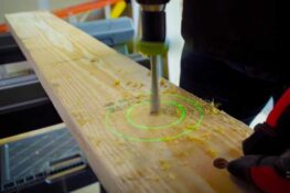 Drill exact straight holes with BullseyeBore Core laser-guided attachment