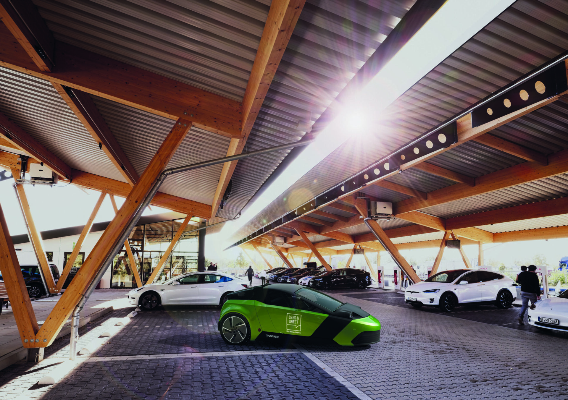 TWIKE 5 electric three-wheeler vehicle with side-stick steering