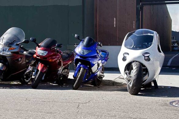 The self-balancing motorcycle Lit Motors is fully enclosed