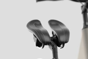 This innovative split bike seat moves with your legs for maximum comfort.