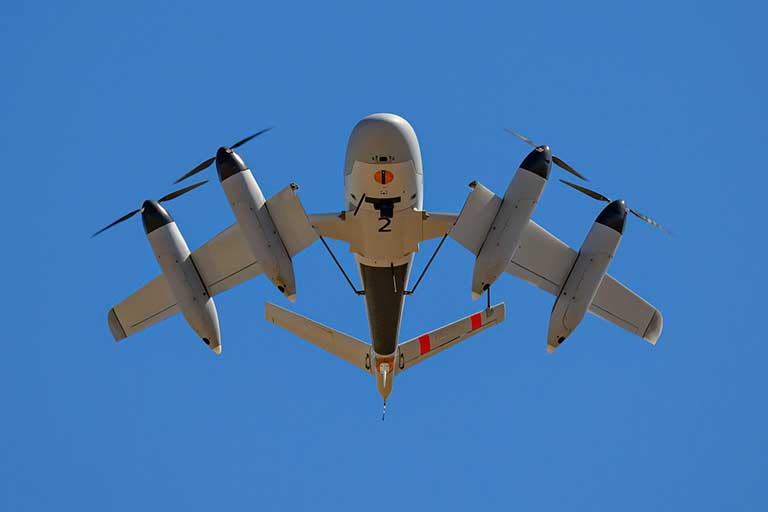 Future-ready design of the Transwing eVTOL has a dihedral folding wing ...