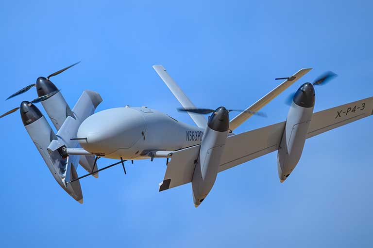 Future-ready design of the Transwing eVTOL has a dihedral folding wing ...