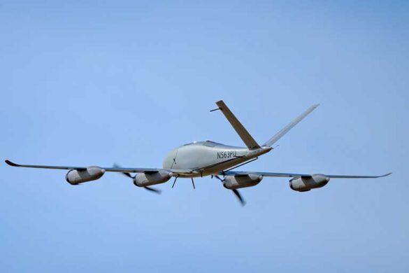 Future-ready design of the Transwing eVTOL has a dihedral folding wing ...