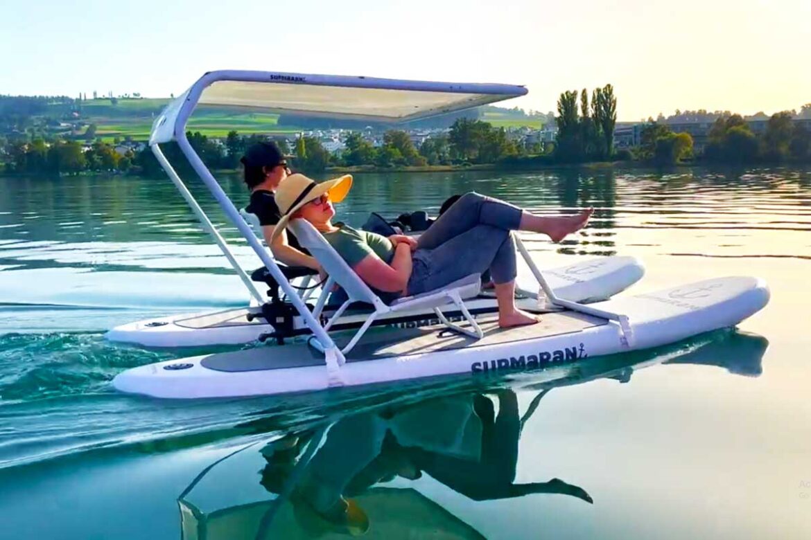 Supmaran is your personal watercraft made of two standup paddleboards